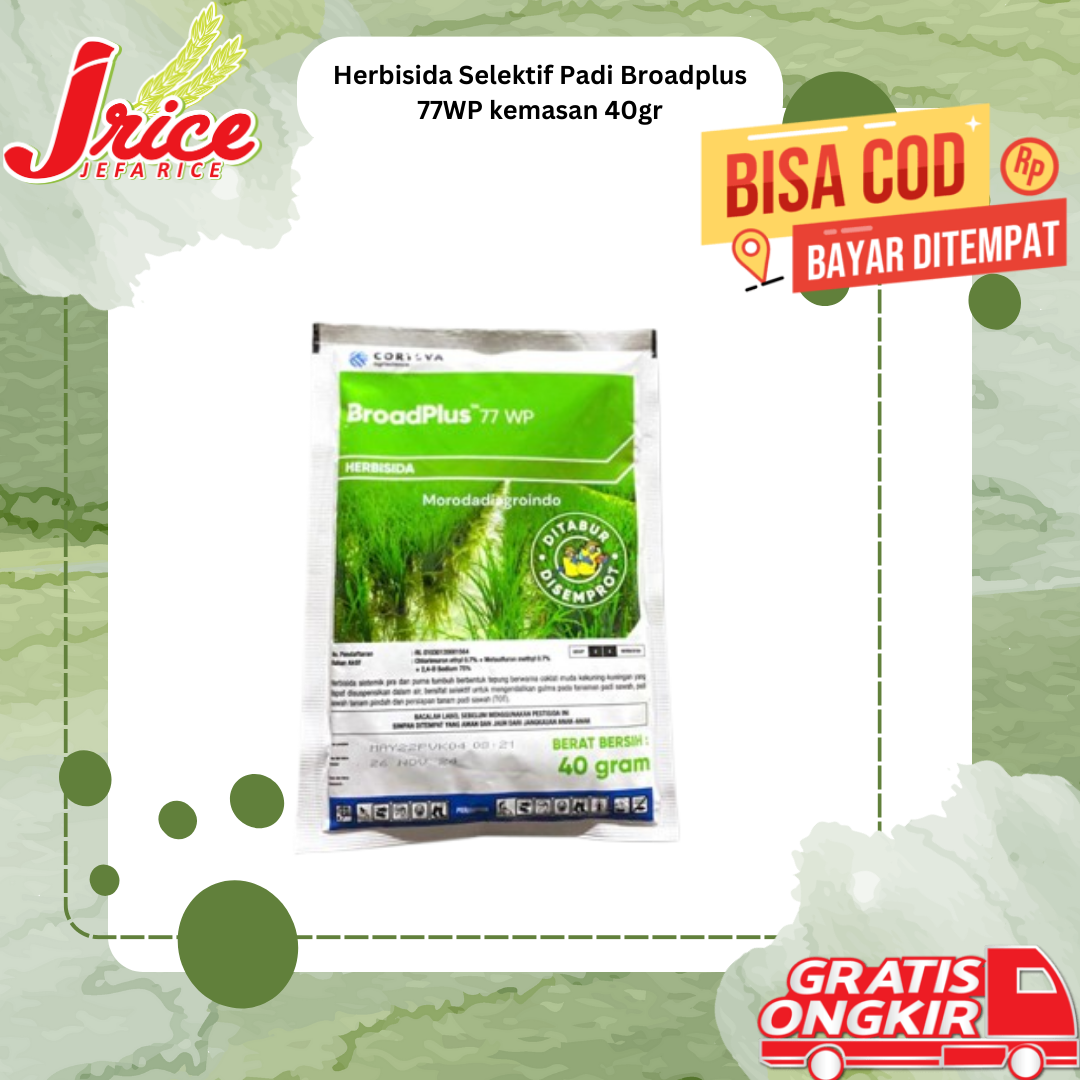 Herbisida Selektif Padi Broadplus 77WP kemasan 40gr. Pengganti Ally Plus